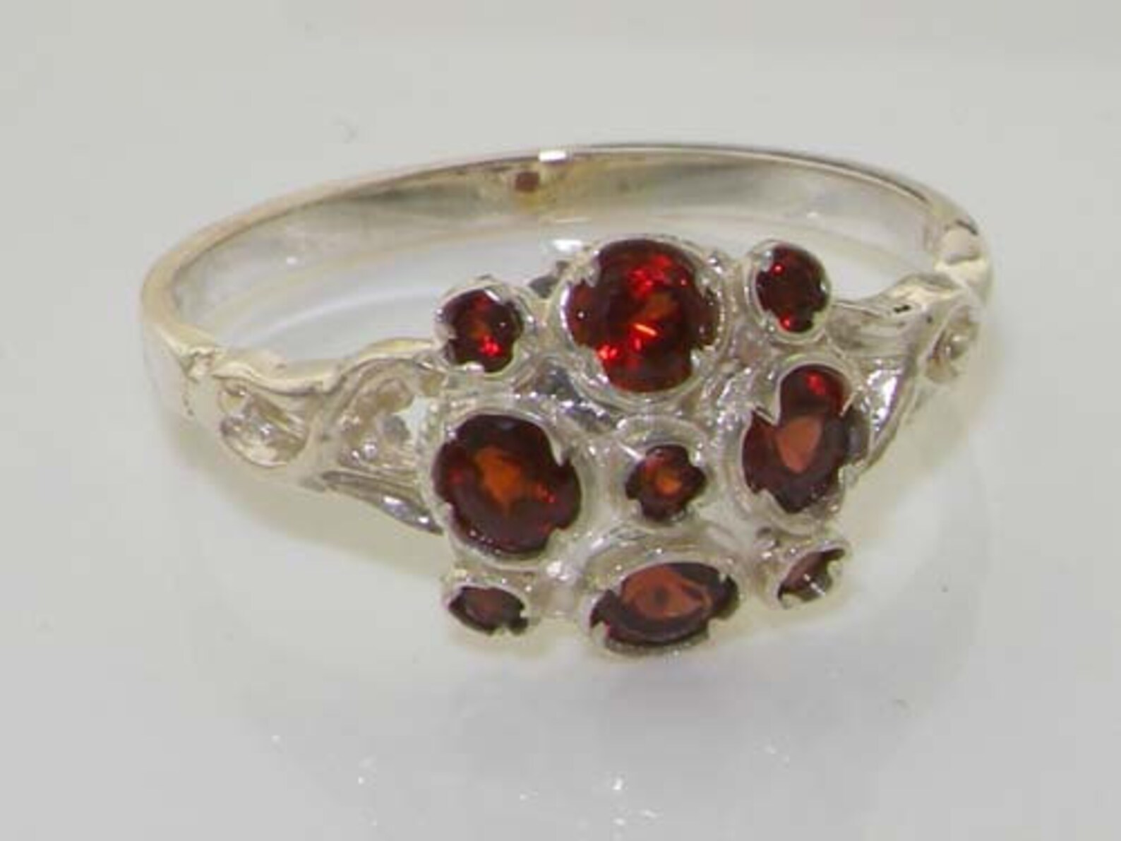VINTAGE Design 925 Solid Sterling Silver Natural Garnet Unique - Etsy
