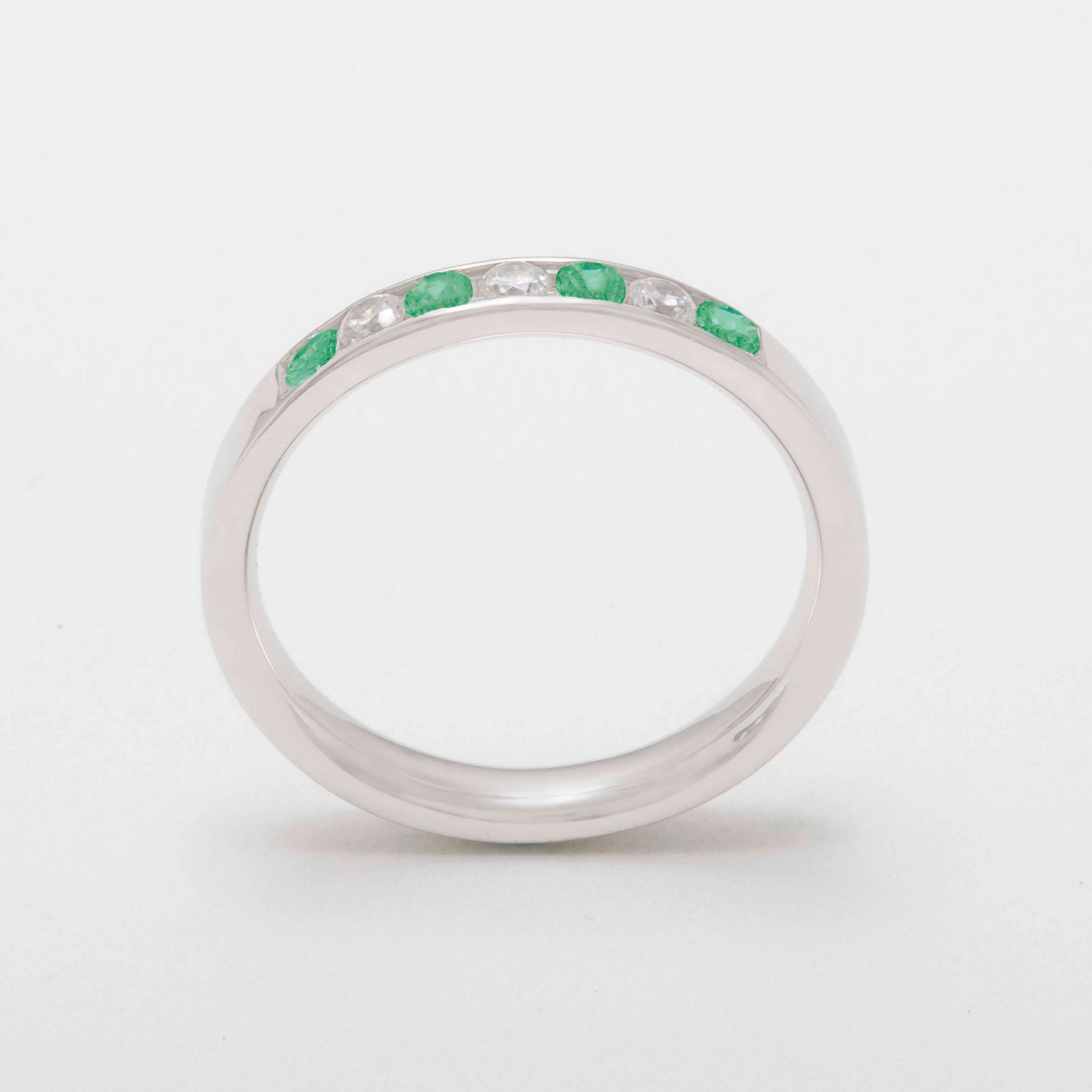 Eternity Emerald Diamond Ring - Etsy