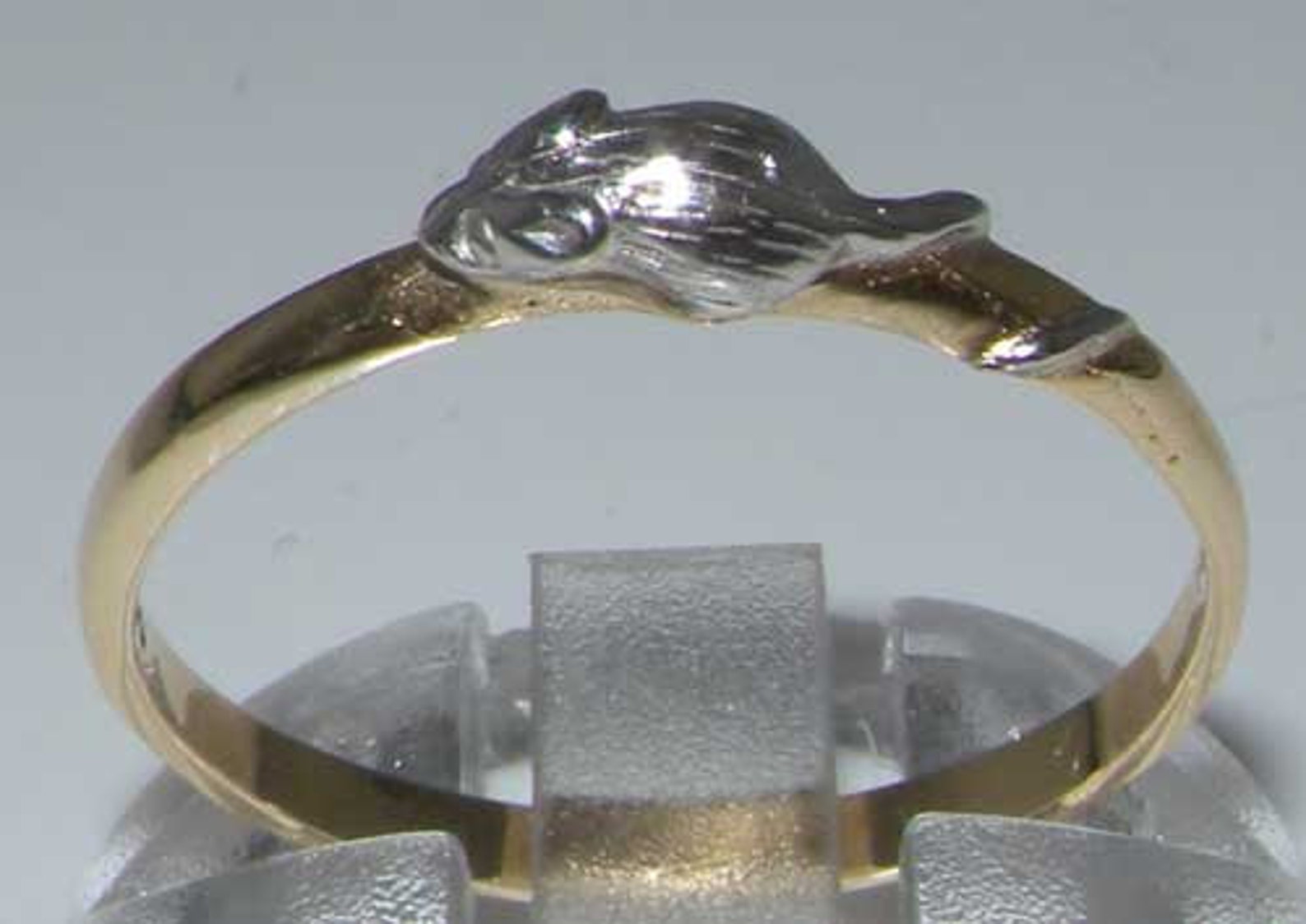 English 9K Yellow Gold Cute Dainty Mouse Ring Made in - Etsy