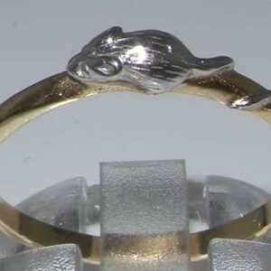 English 9K Yellow Gold Cute Dainty Mouse Ring Made in England Vintage ...