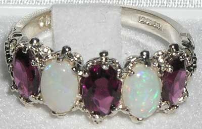 Solid Sterling Silver Natural Natural Rhodalite Garnet & | Etsy