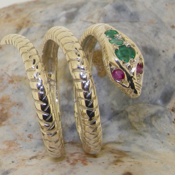 Emerald Snake Ring - Etsy