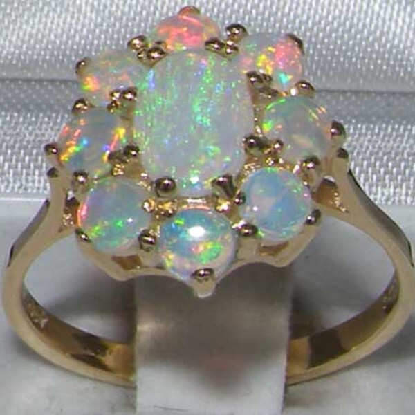 Opal Flower Ring - Etsy