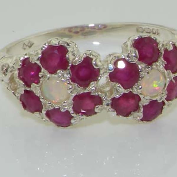 Ruby Flower Ring - Etsy