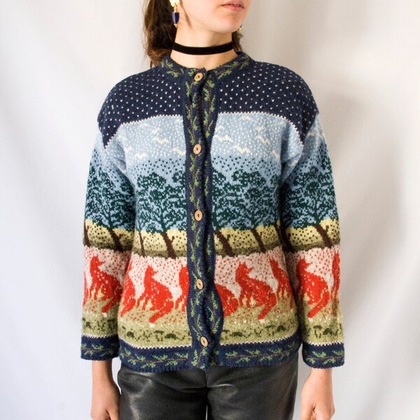 Wool Tree Cardigan - Etsy