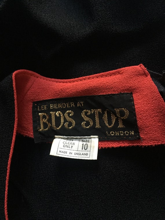 1970s Bus Stop by Lee Bender black crepe maxi dress w… - Gem