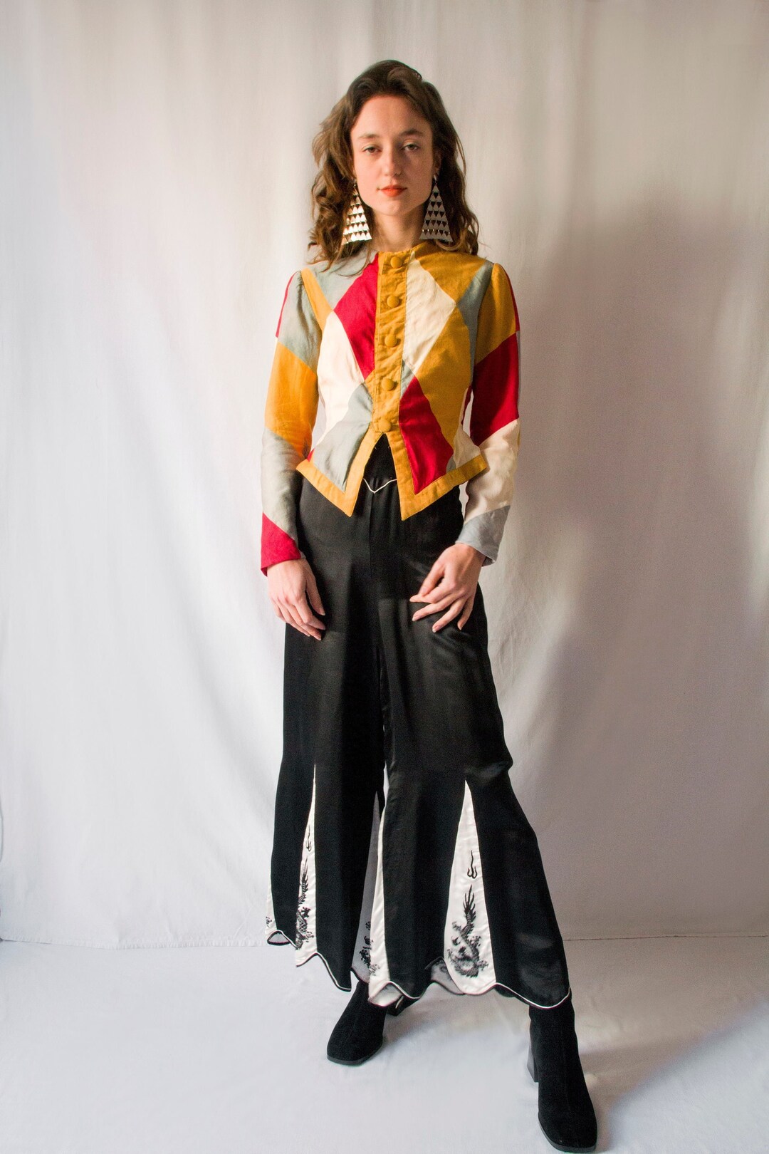 Rare 1930s Handmade Harlequin Theater Jacket // Vintage 1920s - Etsy