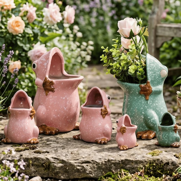 Frog Planter - Etsy UK