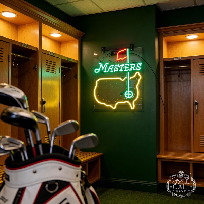 Masters Golf Neon Sign, Golf Course Wall Decor, Golf Club Bar Sign for ...