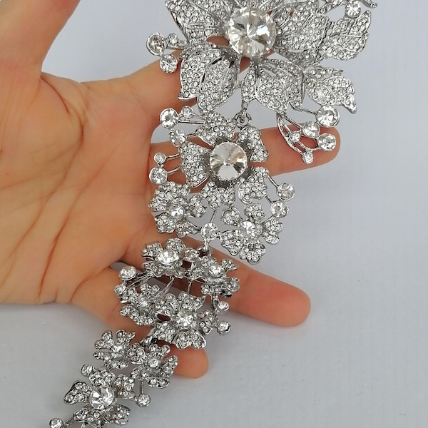 Brooch Rhinestone Flower - Etsy