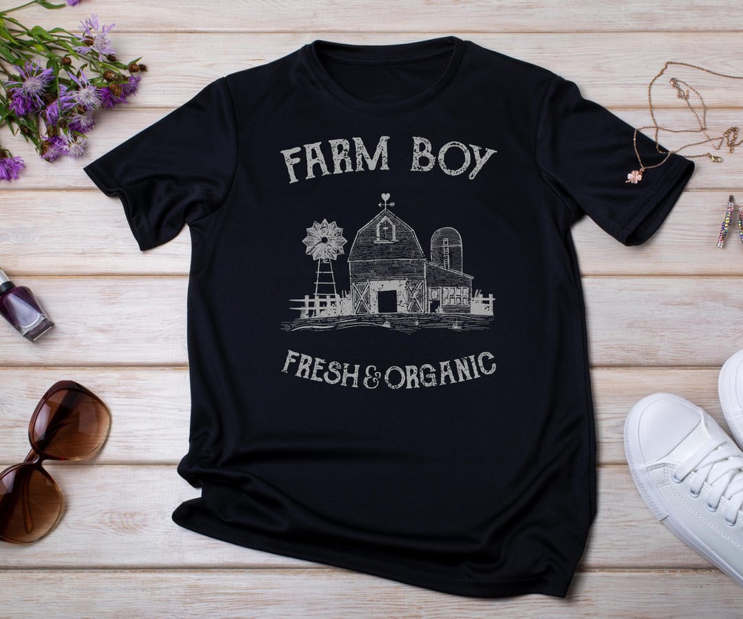 Farm Boy Fresh Organic Png | Rustic Barn Windmill Farmhouse Graphic PNG ...
