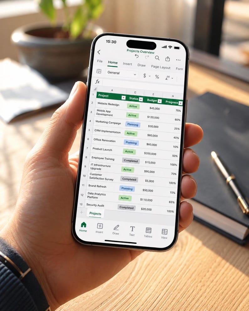 Project Management Excel Template | Task Tracker Spreadsheet | Time ...