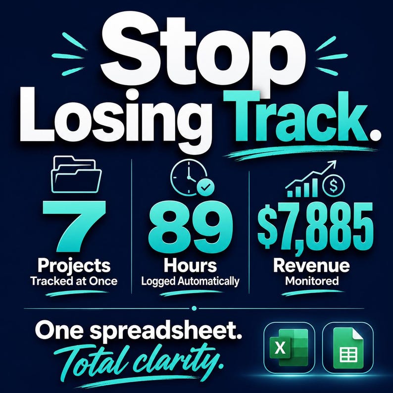 Project Management Excel Template | Task Tracker Spreadsheet | Time ...