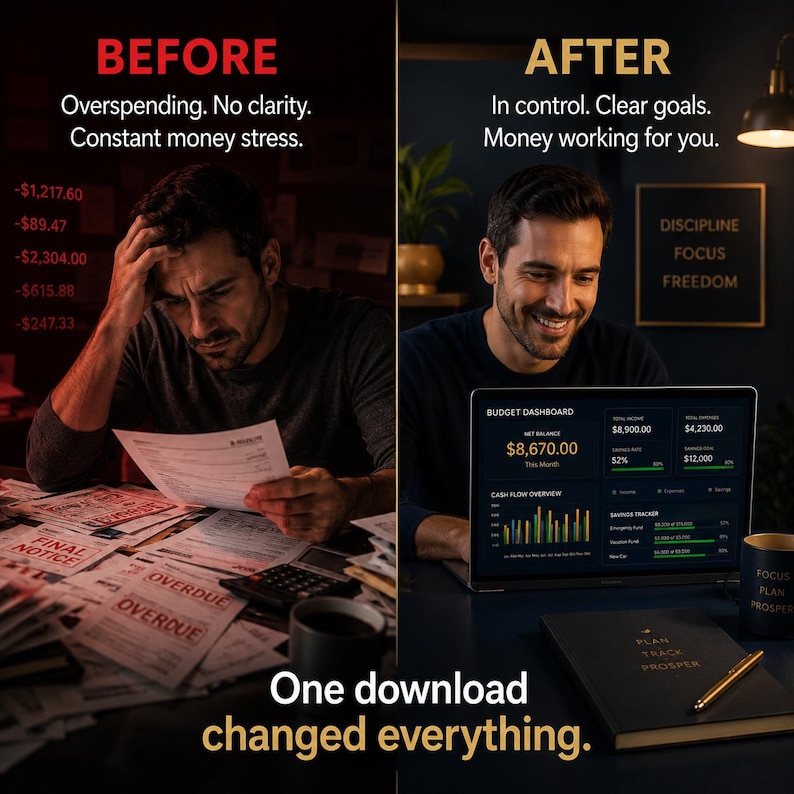 Budget Tracker Excel Template, Monthly Budget Planner, Debt Payoff ...