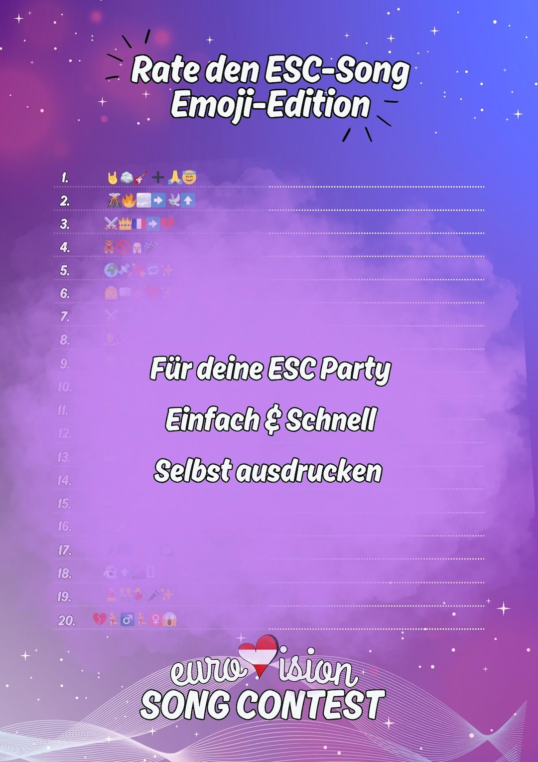 Eurovision Emoji Quiz Game – Guess the Songs With Emojis – ESC Watch ...