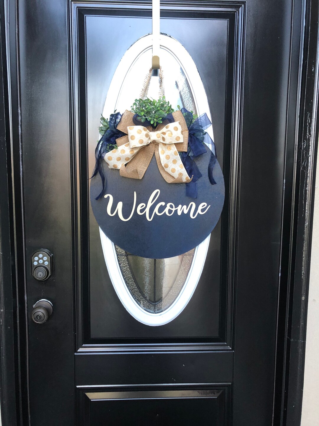 Custom Wood Circle Door Sign - Etsy