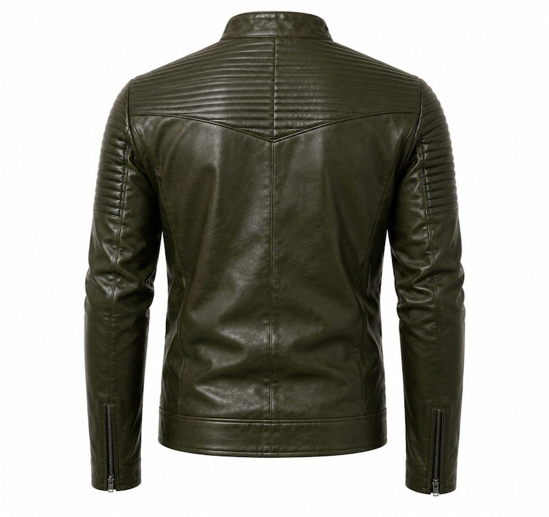 Mens Leather Cafe Racer Jacket, Motorcycle Biker Coat, Vintage Style - Etsy
