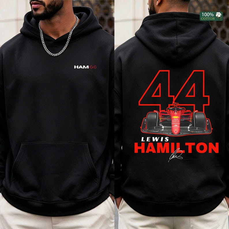 Lewis Hamilton Hoodie, F 1 Number 44 Racing T-shirt, Team LH Motorsport ...