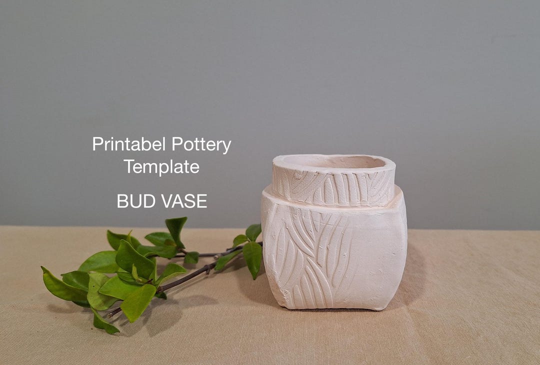 Bud Vase. Printable Pottery Template With Full Instruction. Easy DIY ...