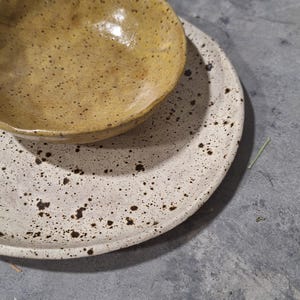 Handmade Set of Plate and Small Bowl. Handmade Ceramics, Pinched ...
