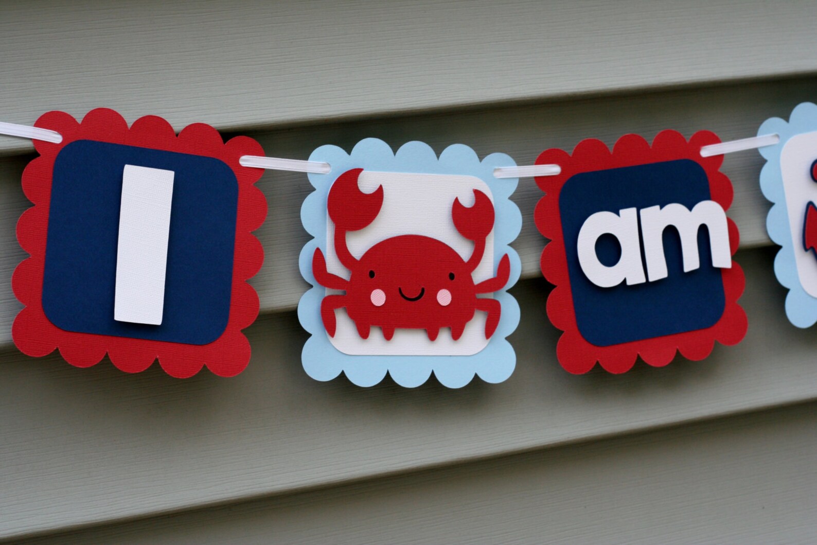 Nautical I Am One Banner, Nautical I Am 1 Banner, Nautical Birthday ...