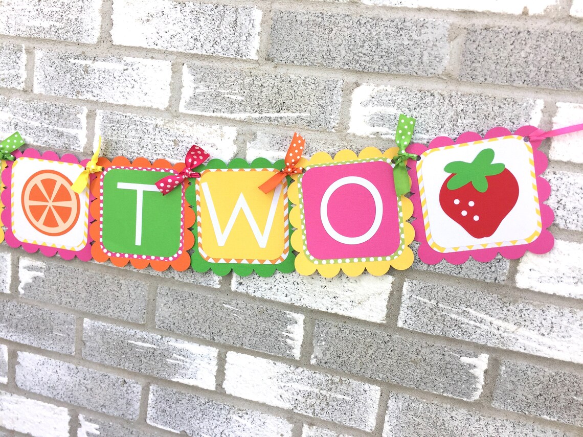 Tutti Fruity Banner Two-tti Frutti Banner Tutti Frutti - Etsy
