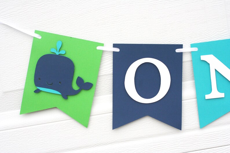 ONE Whale High Chair Banner, Whale Banner, Whale First Birthday, Under ...