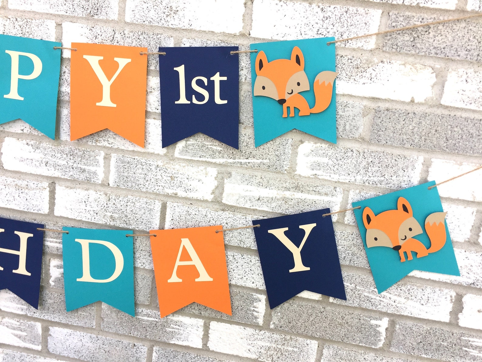 Woodland Birthday Banner Fox Banner Woodland Birthday - Etsy