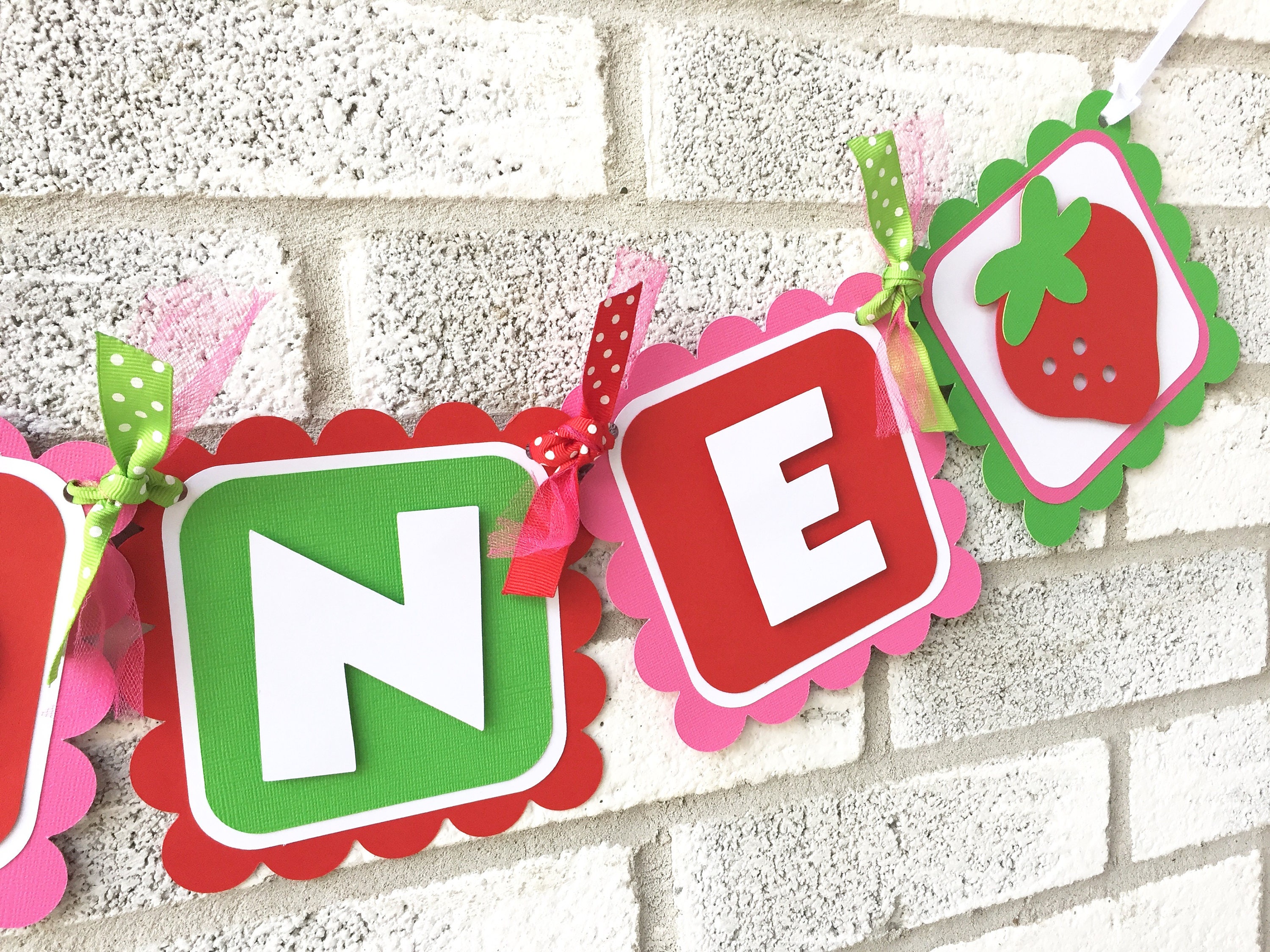 Strawberry Banner Strawberry ONE Banner Strawberry Highchair | Etsy