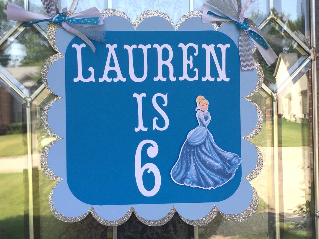 Cinderella Door Sign, Cinderella Sign, Cinderella Birthday Decorations ...
