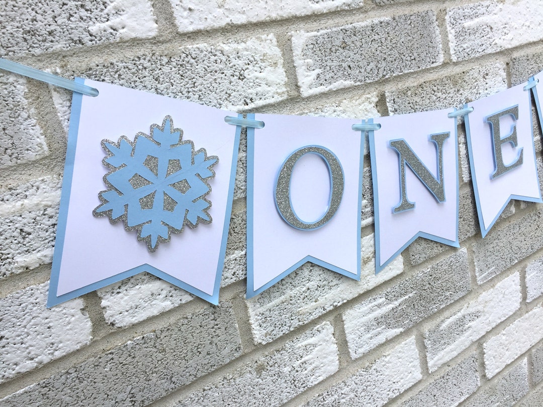 Snowflake Banner, Winter Onederland Banner, First Birthday Decor ...