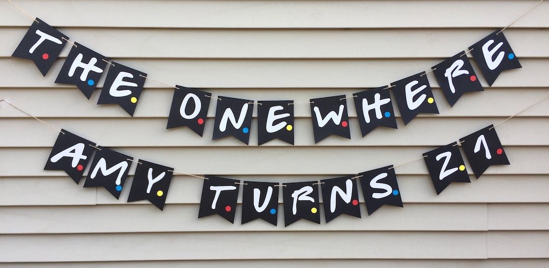 Friends Theme Banner, Friends TV Show Party Banner, Friends Birthday ...