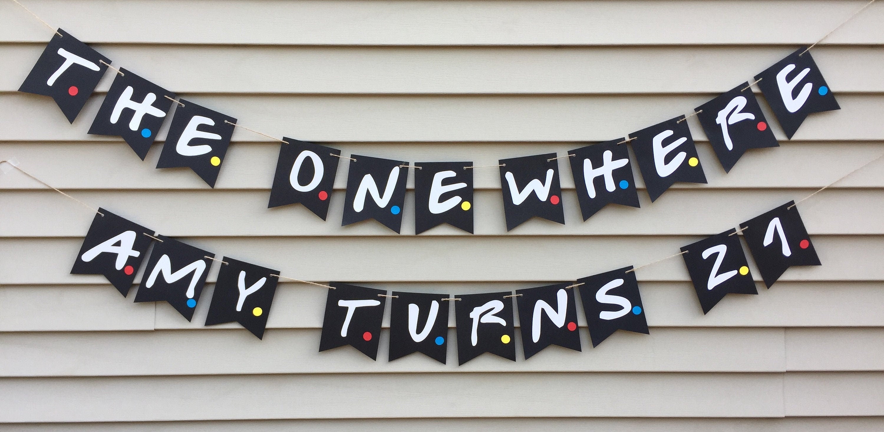 Friends Theme Banner, Friends TV Show Party Banner, Friends Birthday ...