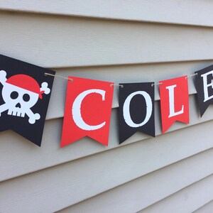 Pirate Name Banner, Pirate Birthday Decorations, Pirate Birthday Banner ...