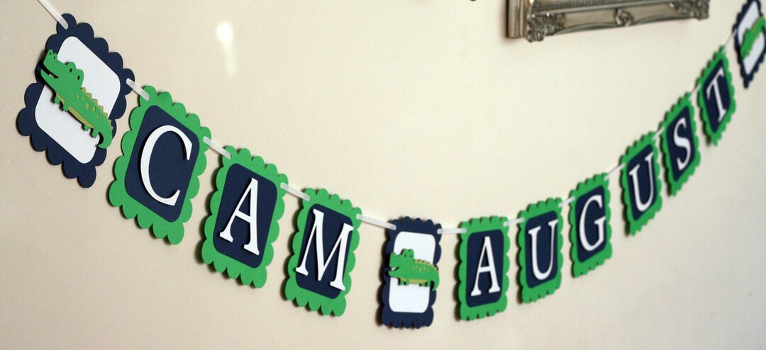 Alligator Name Banner, Alligator Banner, Alligator Birthday Banner ...