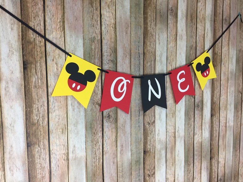 ONE Mickey Mouse Banner Mickey Mouse ONE Banner Mickey Mouse | Etsy
