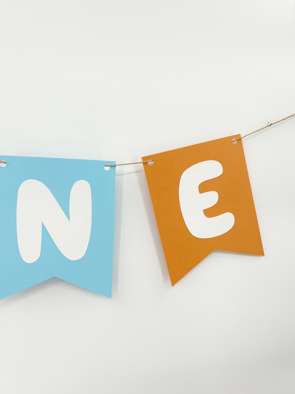 Navy Light Blue Orange Tan Boho Happy Birthday Party High Chair Smash ...