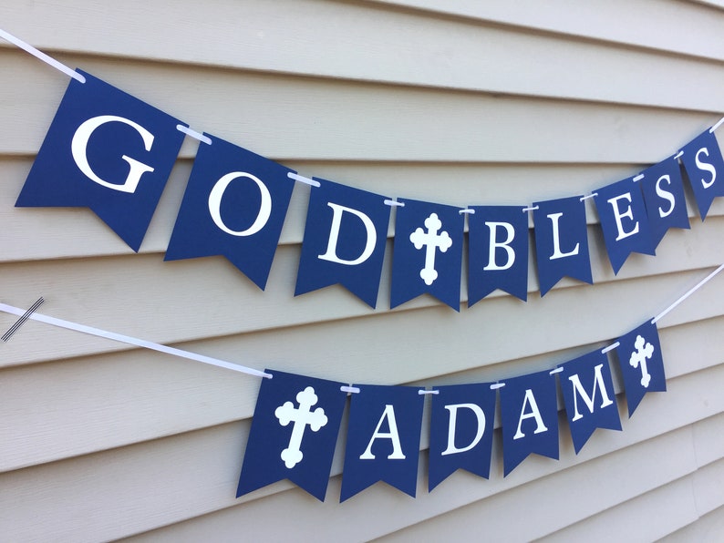 BAPTISM Banner First Communion Banner God Bless Banner - Etsy