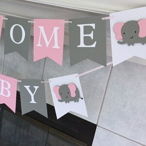 Welcome Baby Banner Elephant Banner Baby Shower Banner Pink - Etsy