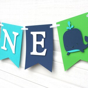 ONE Whale High Chair Banner, Whale Banner, Whale First Birthday, Under ...