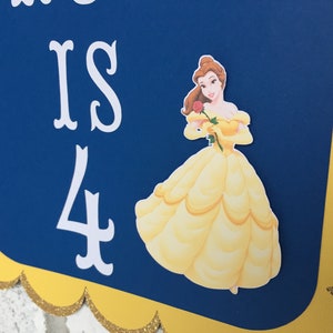 Belle Door Sign, Beauty and the Beast Sign, Belle Birthday Decorations ...