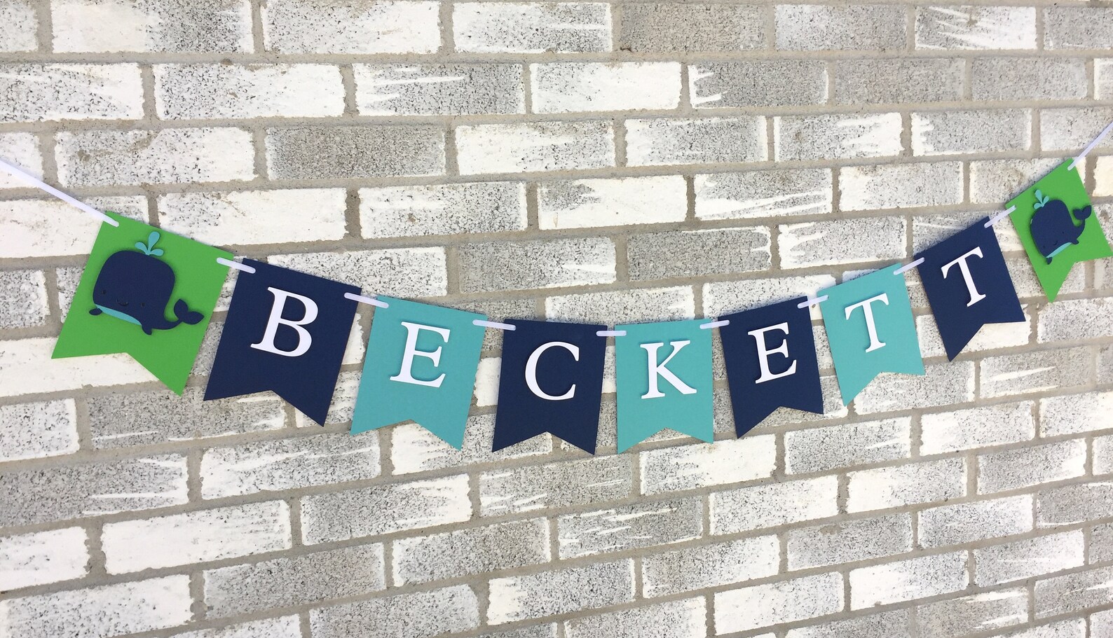 Whale Name Banner, Whale Banner, Whale First Birthday, Under the Sea ...