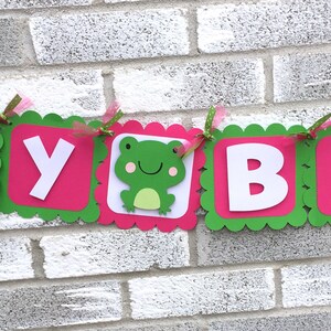 Girl Frog Banner, Frog Birthday Banner, Frog Happy Birthday Banner ...