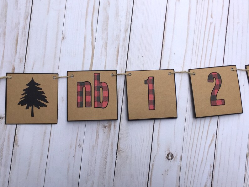 Lumberjack Photo Banner Monthly Photo Banner Buffalo Plaid | Etsy