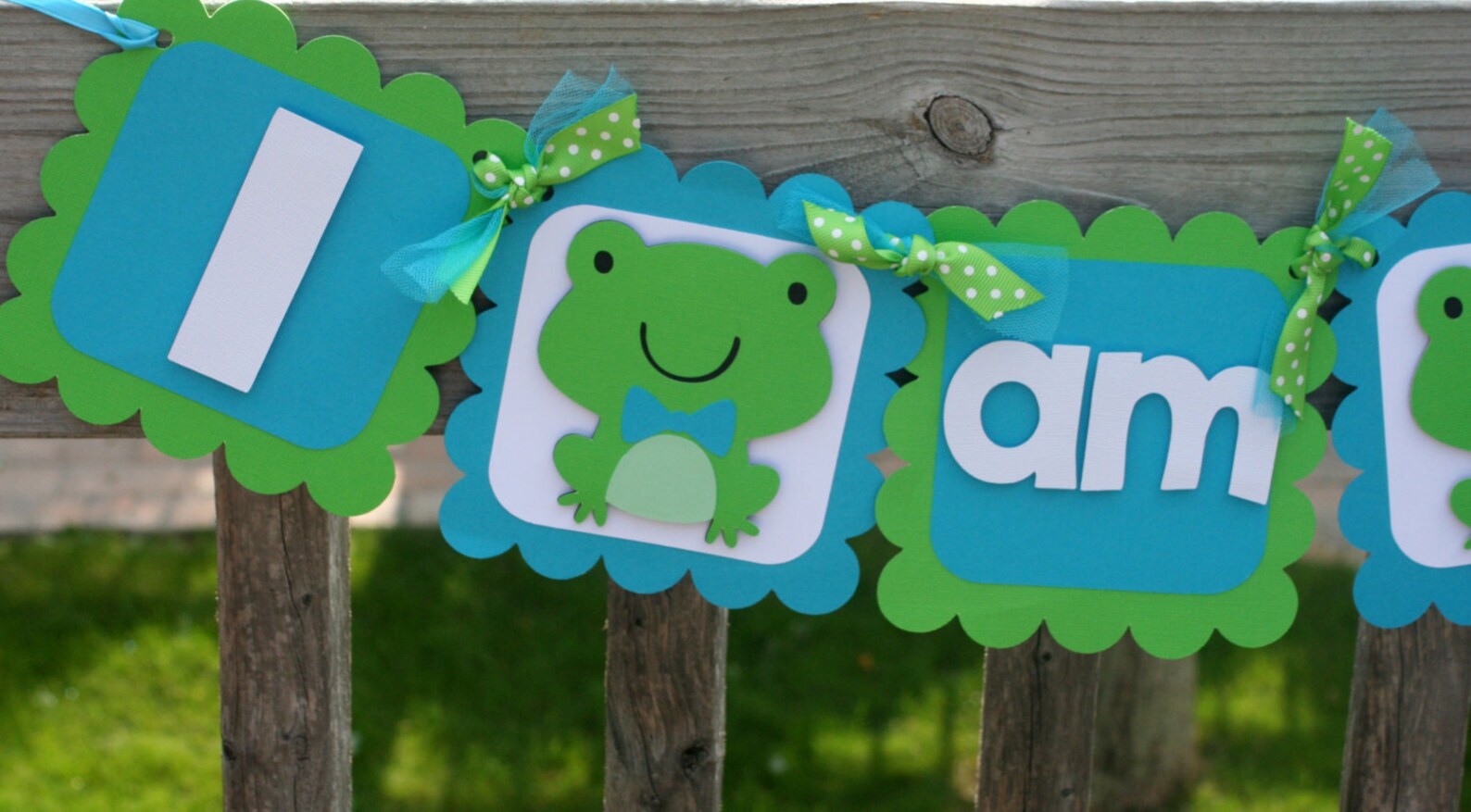 Frog I Am 1 Highchair Banner Frog Birthday Decorations Frog - Etsy