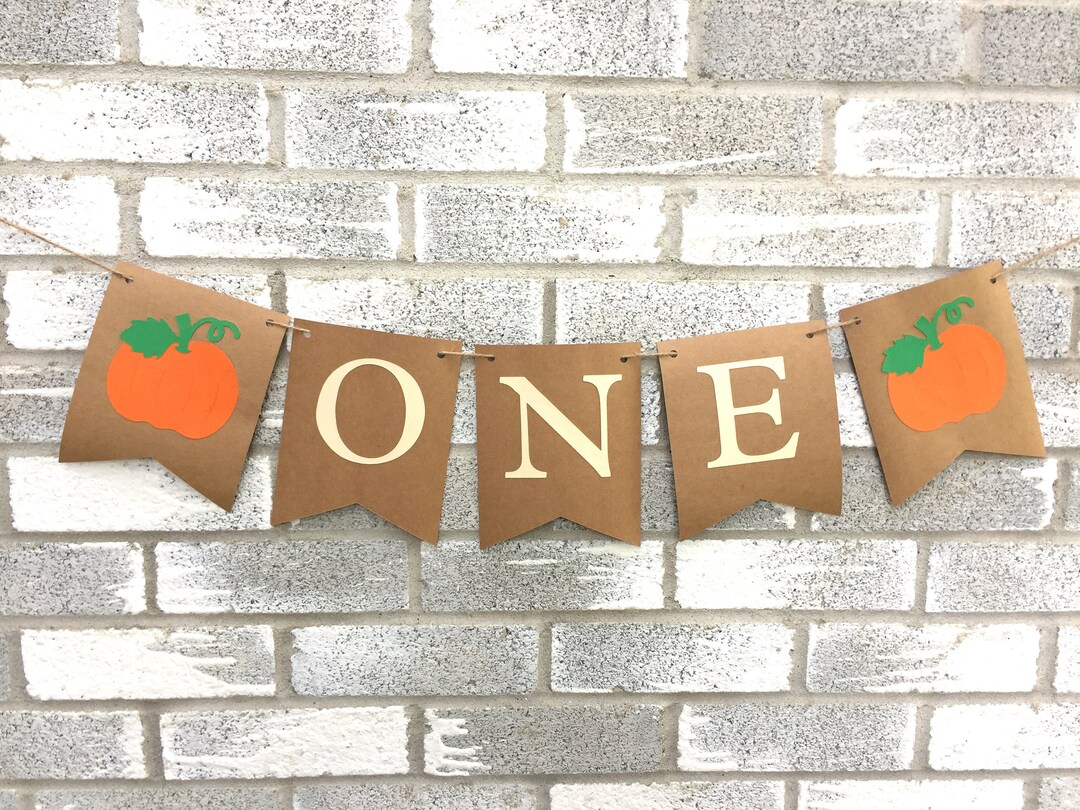 Pumpkin ONE Banner, First Birthday, Photo Prop, Fall Banner, Pumpkin ...