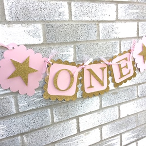 Twinkle Twinkle Little Star First Birthday, ONE Banner, ONE Highchair ...