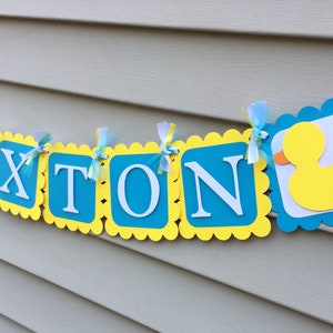 Rubber Ducky Name Banner, Rubber Duck Name Banner, Rubber Duck Birthday ...