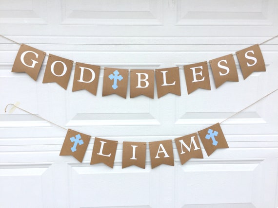 Party Supplies Paper & Party Supplies God Bless First Communion Banner ...