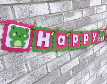 Frog Birthday Banner - Etsy